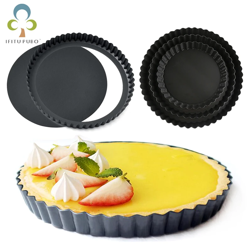 Non-stick Tart Quiche Flan Pan Molds Pie Pizza Cake Round Mould ...