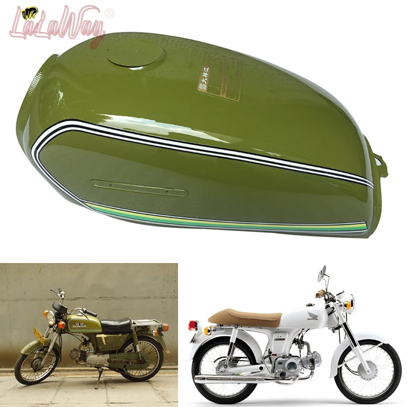 For Retro Cafe Racer Tank Honda Jialing 70 Universal Black Motorcycle ...