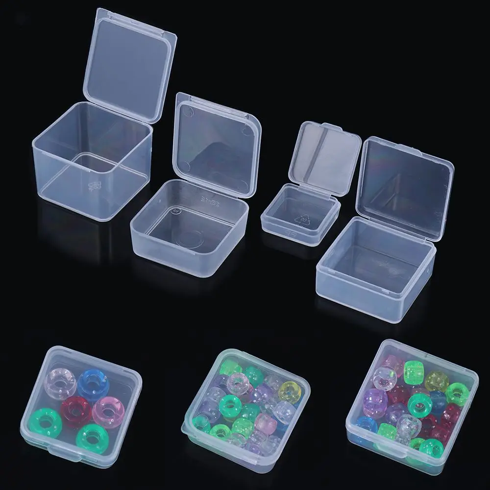 Useful Transparent Small Storage Box Plastic Beads Container Jewelry ...
