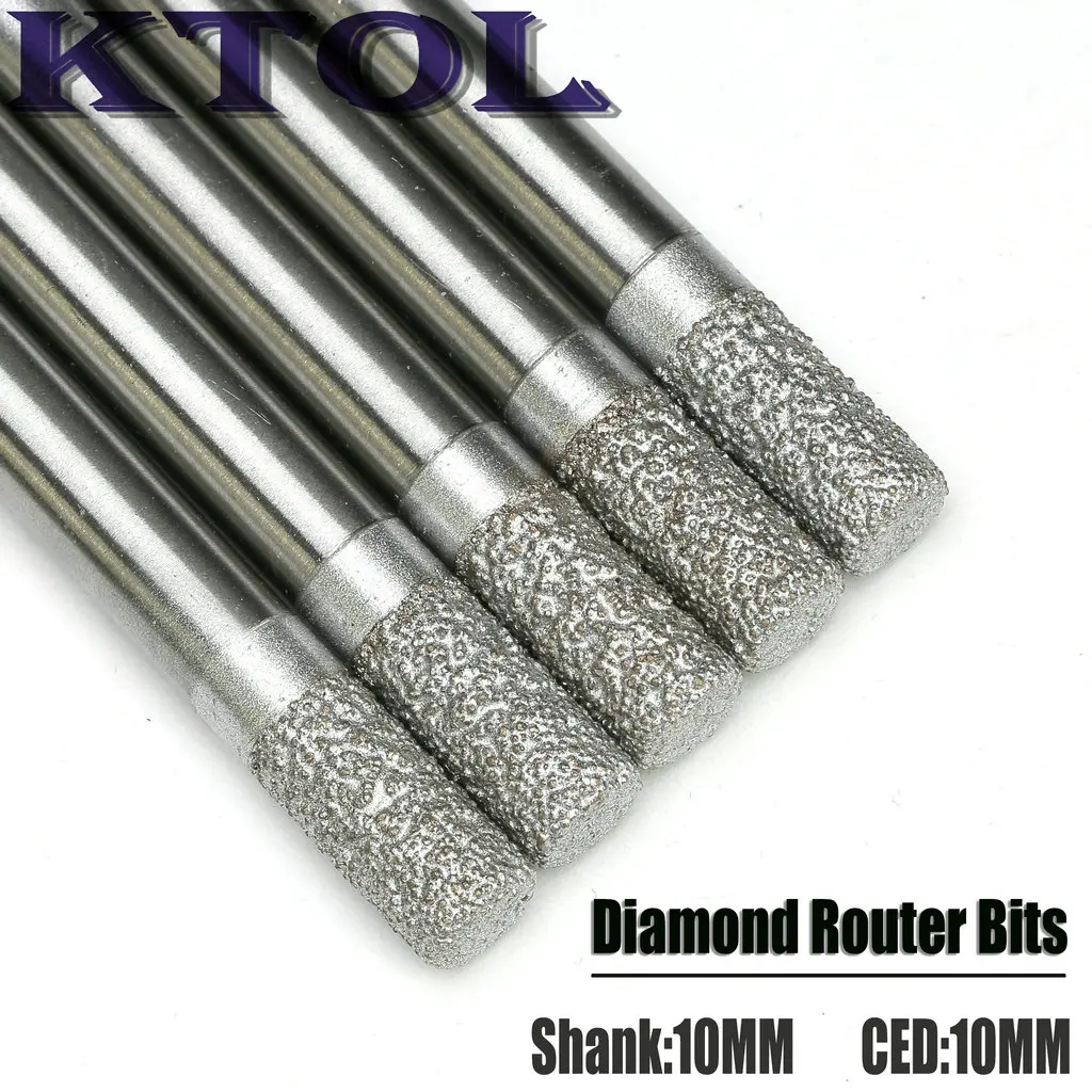10x20x120mm Flat Bottom Diamond Tools CNC Router Cutter Milling Bit Set ...