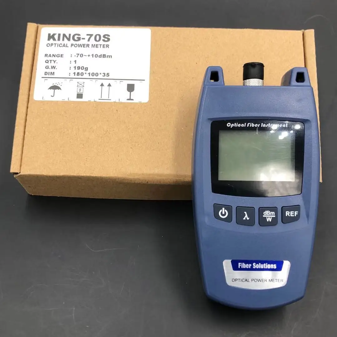 Optical fiber loss tester KING-70S optical power meter -70dBm~+10dB and ...