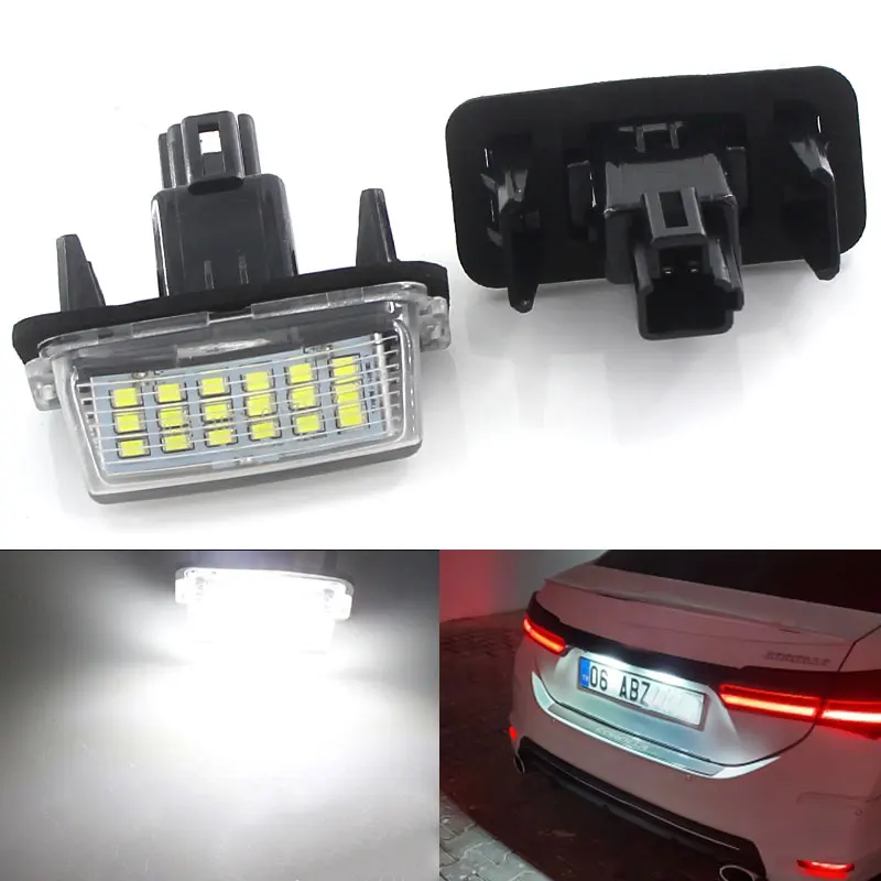 2Pcs-LED-License-Number-Plate-Light-Lamps-For-Toyota-Camry-Avalon-Auris ...