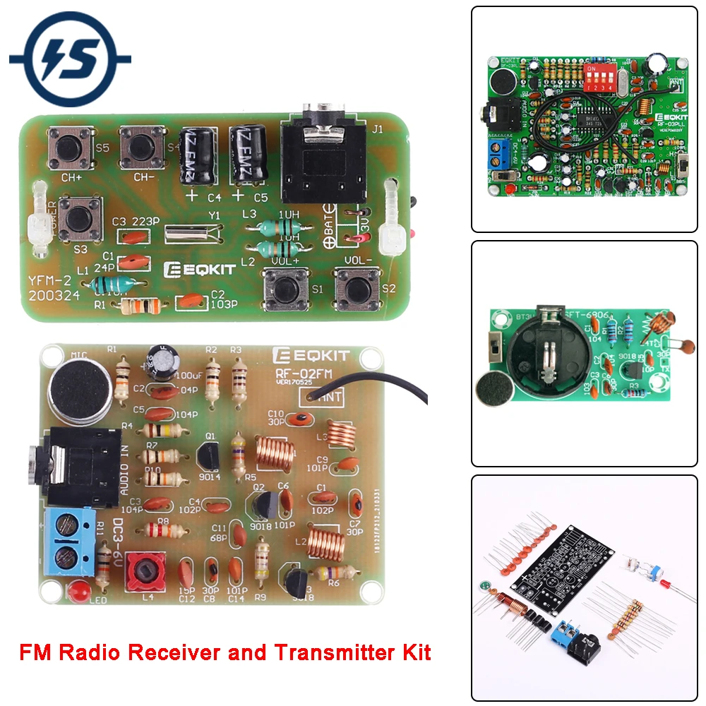 Diy Kit Fm Radio Transmitter And Receiver Module 87-108mhz Wireless ...