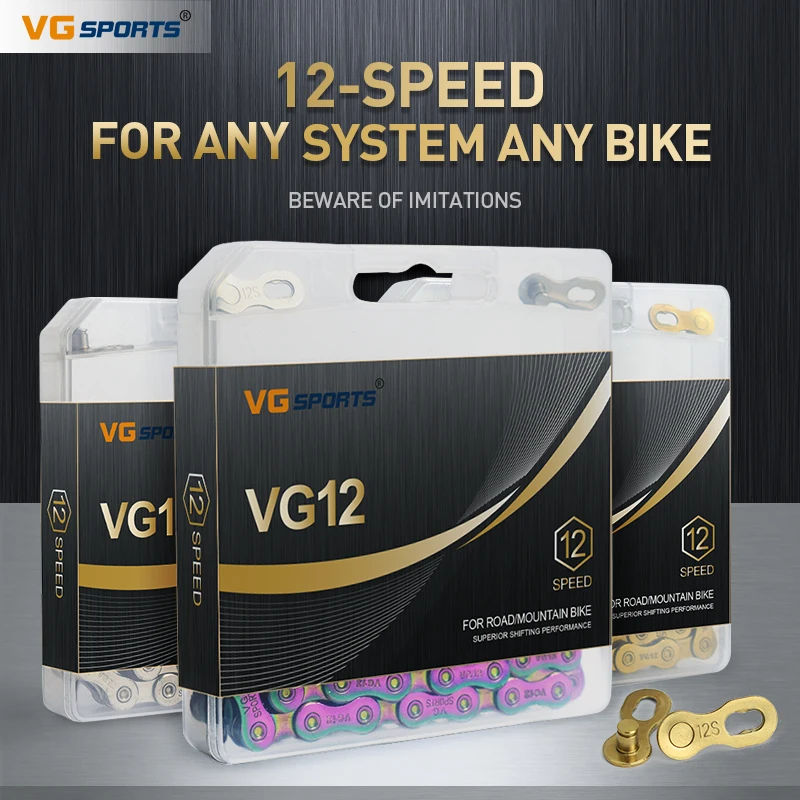 Vg Sports 12 Speed Mtb Road Bike Chain Silver 12s 12speed Chain 126l ...