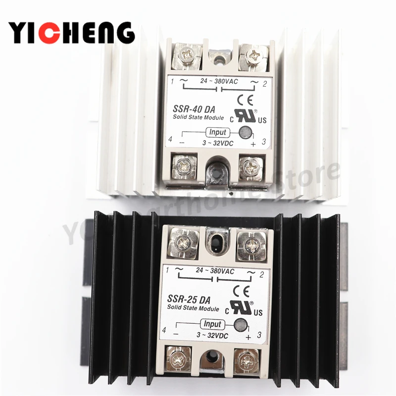 1pcs aluminum single-phase solid state relay SSR radiator base large ...