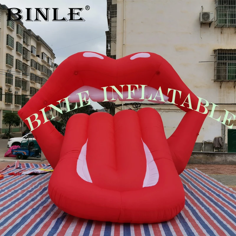 Funny Decoration Giant Inflatable Mouth Model/inflatable Kiss ...