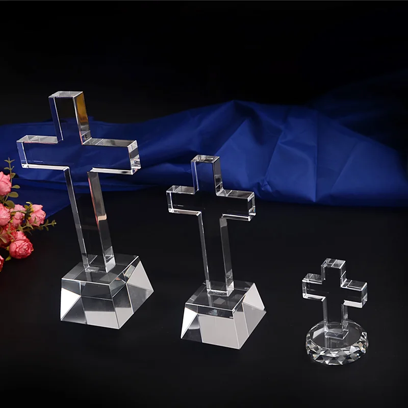 Glass Standing Crosses