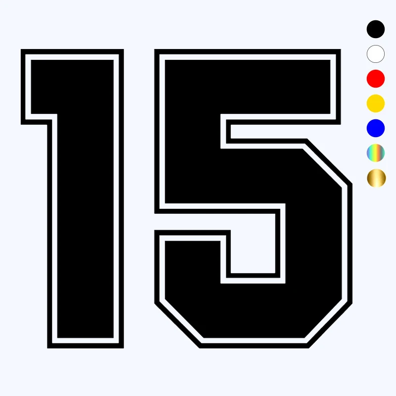 CK20016-number-15-funny-vinyl-car-sticker-waterproof-car-decal-stickers ...