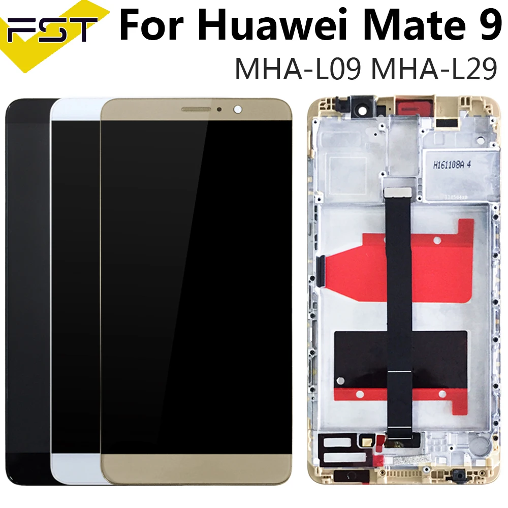 Pantalla LCD para Huawei Mate 9, montaje de digitalizador con pantalla táctil con marco, para ...
