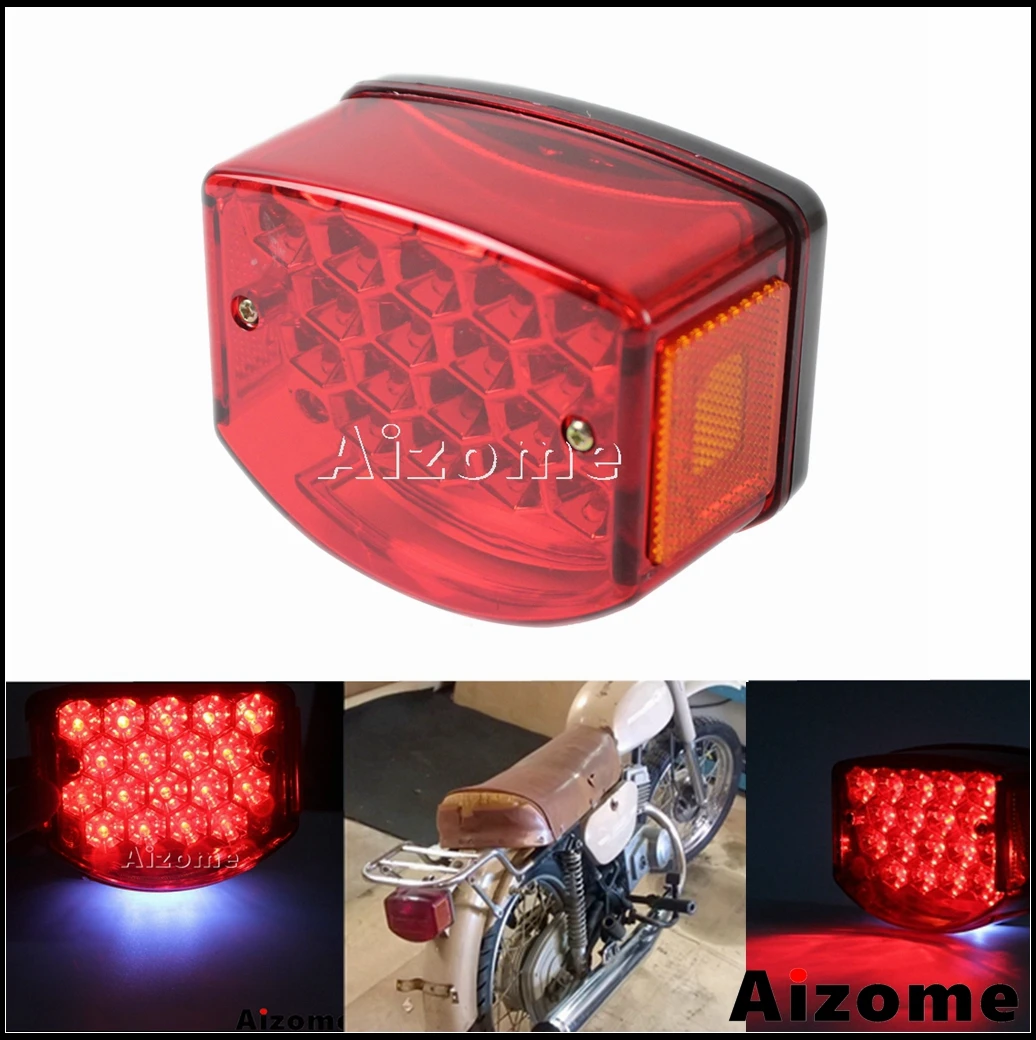 12V Motorcycle LED Tail Light Taillight For Minsk 125 125cc Carpathians ...