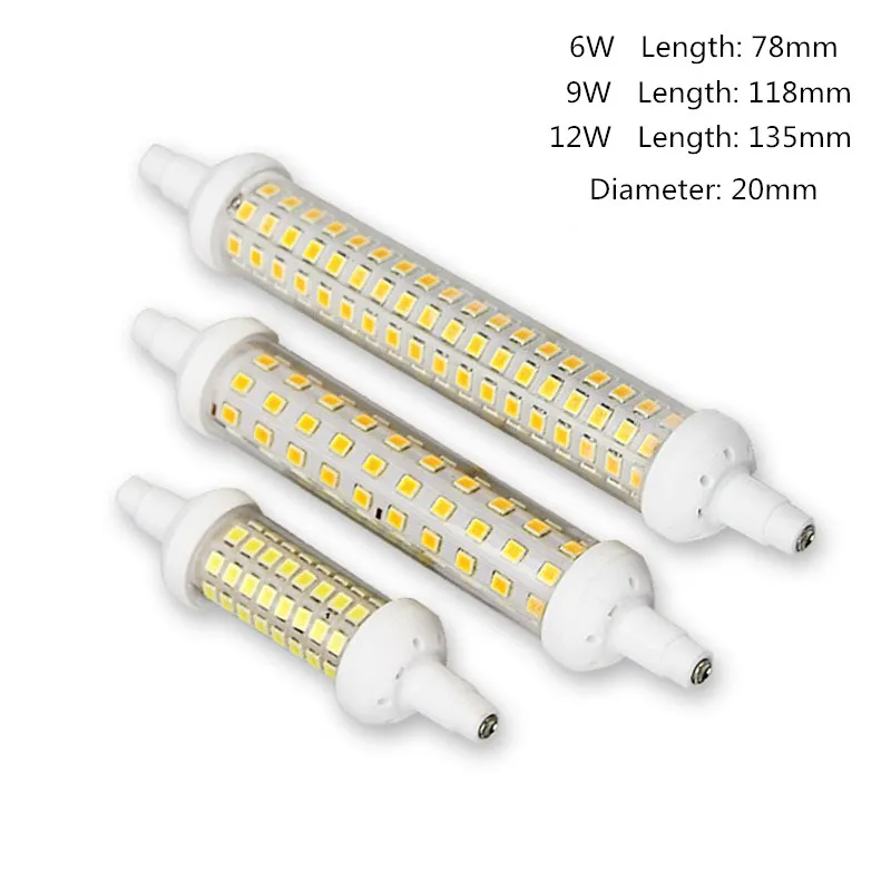 R7S LED 6w 12w SMD 2835 r7s 전구 78mm 램프, 220V 옥수수 조명, 에너지 절약 - 티몬