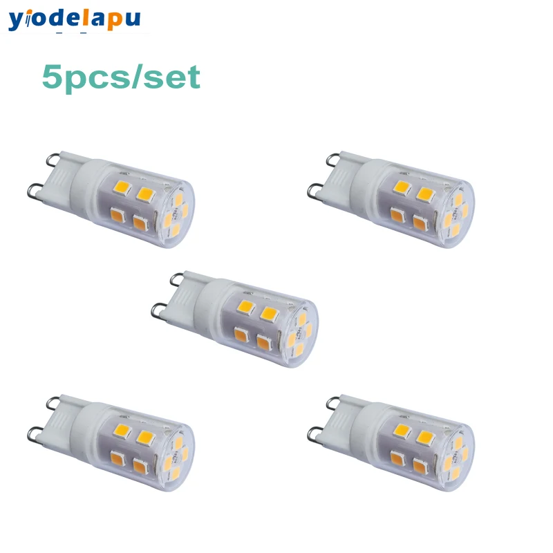 5-pcs-G9-LED-Bulb-AC-220V-2W-Warm-White-No-Flicker-2845-16leds-For ...