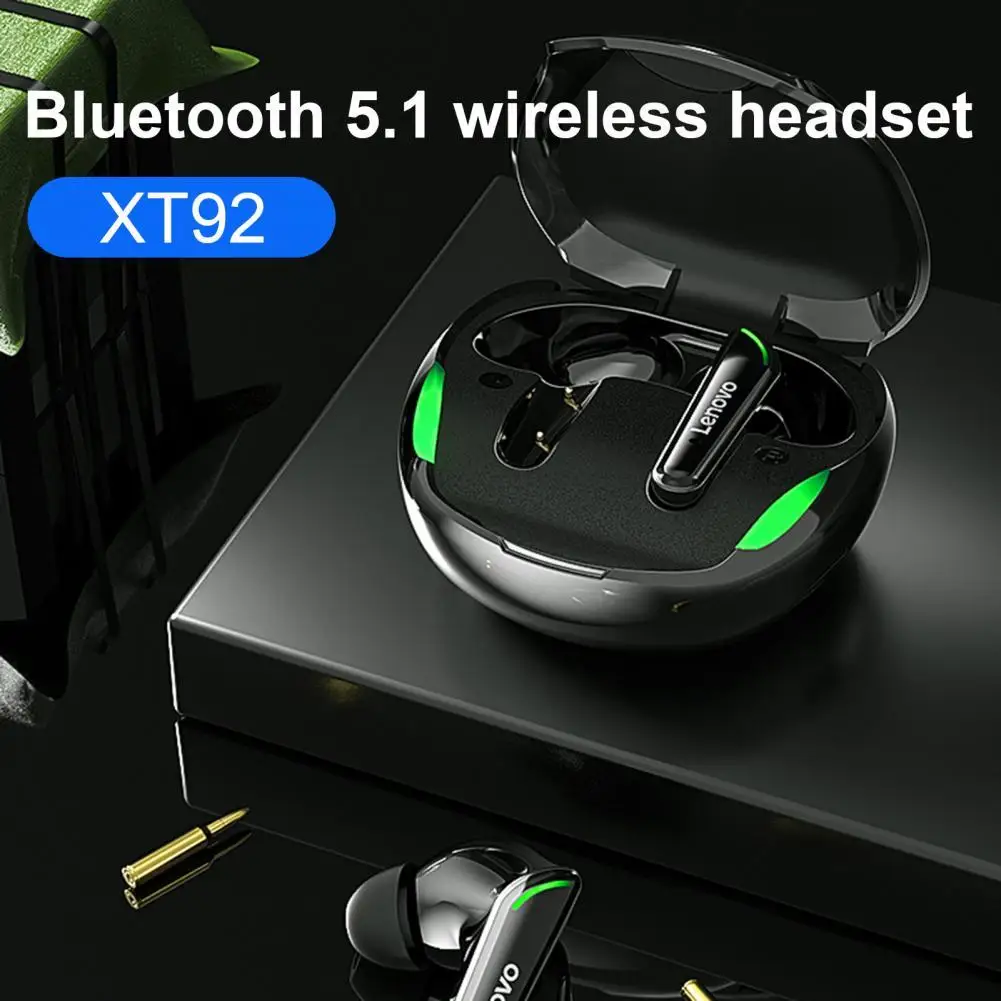 Lenovo XT92 auriculares TWS 9D HiFi estéreo para videojuegos, cascos profesionales de baja ...