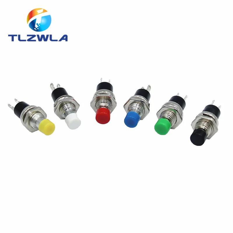 10Pcs PBS-110 7MM Momentary Push Button Switch Press The Reset Switch ...