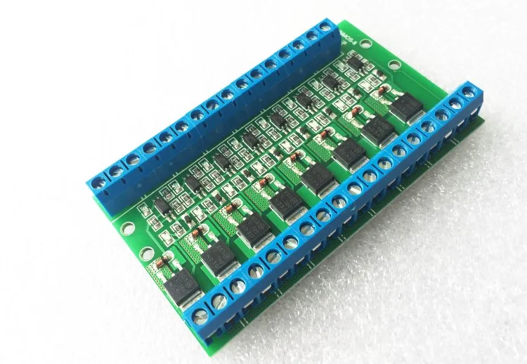 8-way MOSFET PLC Signal Amplification Circuit Board Optocoupler ...