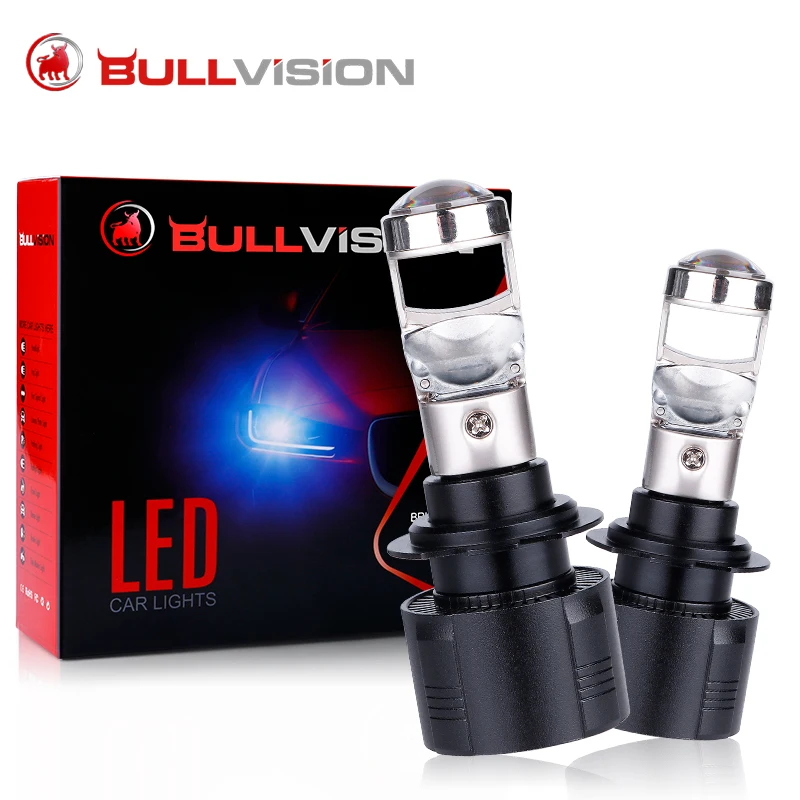 Bullvision LED H4 Projector Lens Bi-LED H7 Headlight H11 H8 H9 9005 ...
