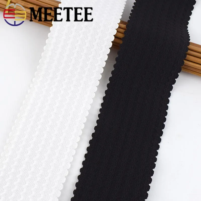 Meetee 2/5Meters 6cm Polyester Wave Elastic Band Skirt Trousers ...