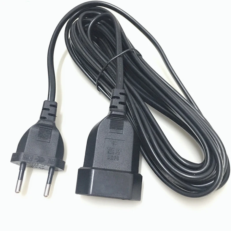 European 2 Prong VDE Plug to CEE7/16 Outlet Socket Power Extension Cord ...