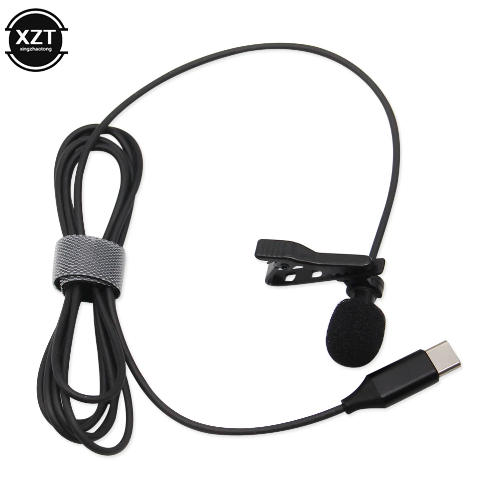 Mini Microphone USB C Mic Type-C Mic Lapel Clip-on Condenser Audio ...