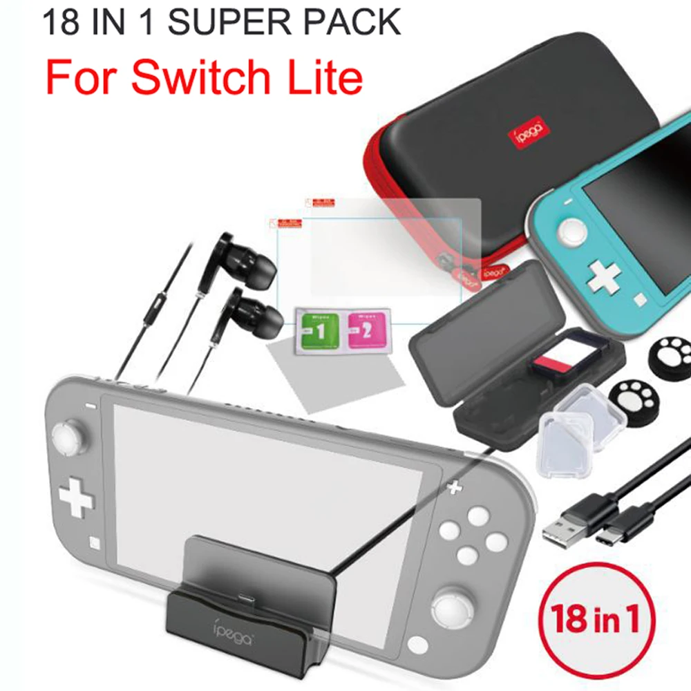 Super pack de accesorios 18 en 1 para Nintendo Switch Lite, con bolsa ...