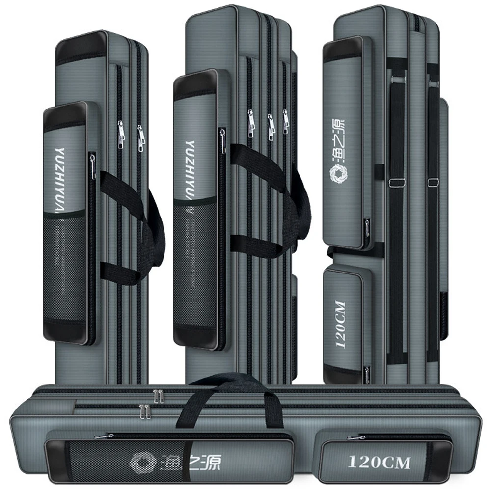 Waterproof Fishing Rod Bag 3/4 Layer Thick Oxford Fishing Box 80 130cm ...