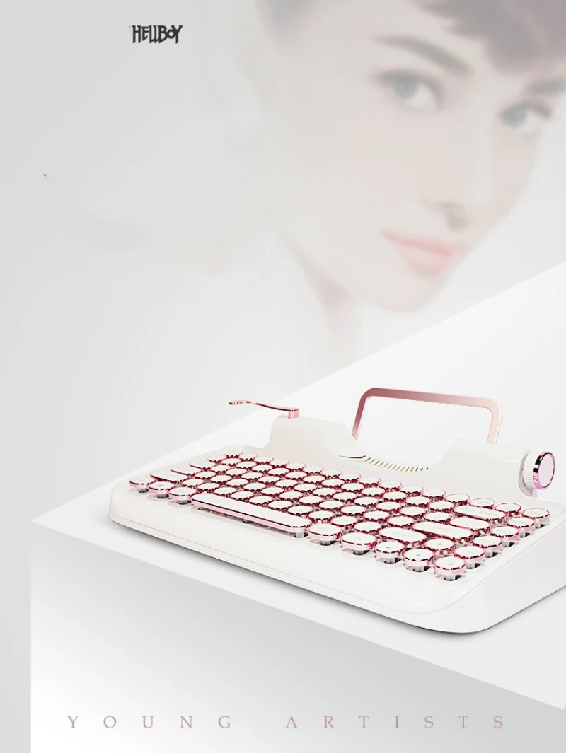 MX520 Hellboy KnewKey Steampunk Typewriter Wireless Keyboard