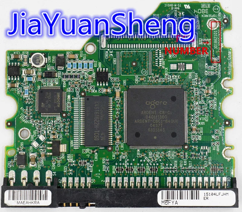 Maxtor Desktop IDE Hard disk circuit board BOARD NUMBER: 301862101 ...