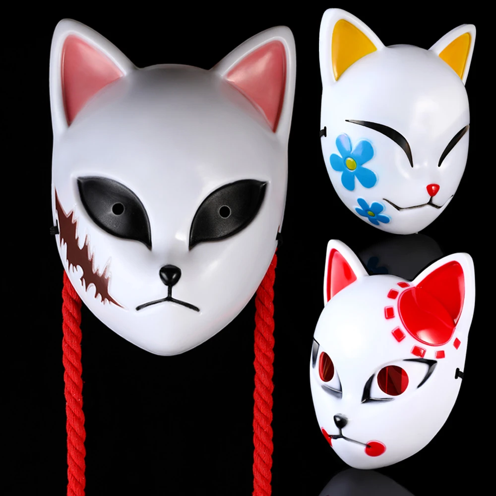 Japanese Anime Demon Slayer Mask Cosplay Sabito Makomo Abs Masks ...
