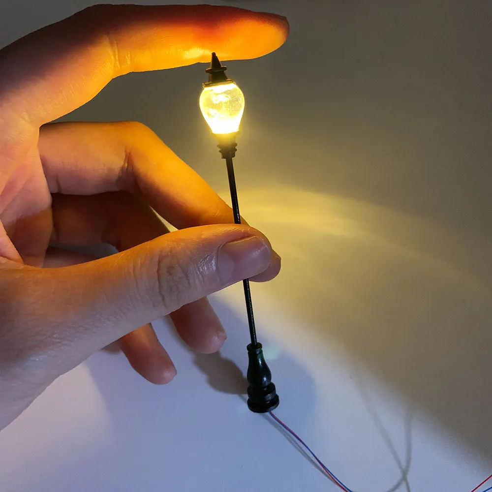 1：87 Ho Scale 3v Model Railway Lamppost Led Park Lanterns Street Lamp ...