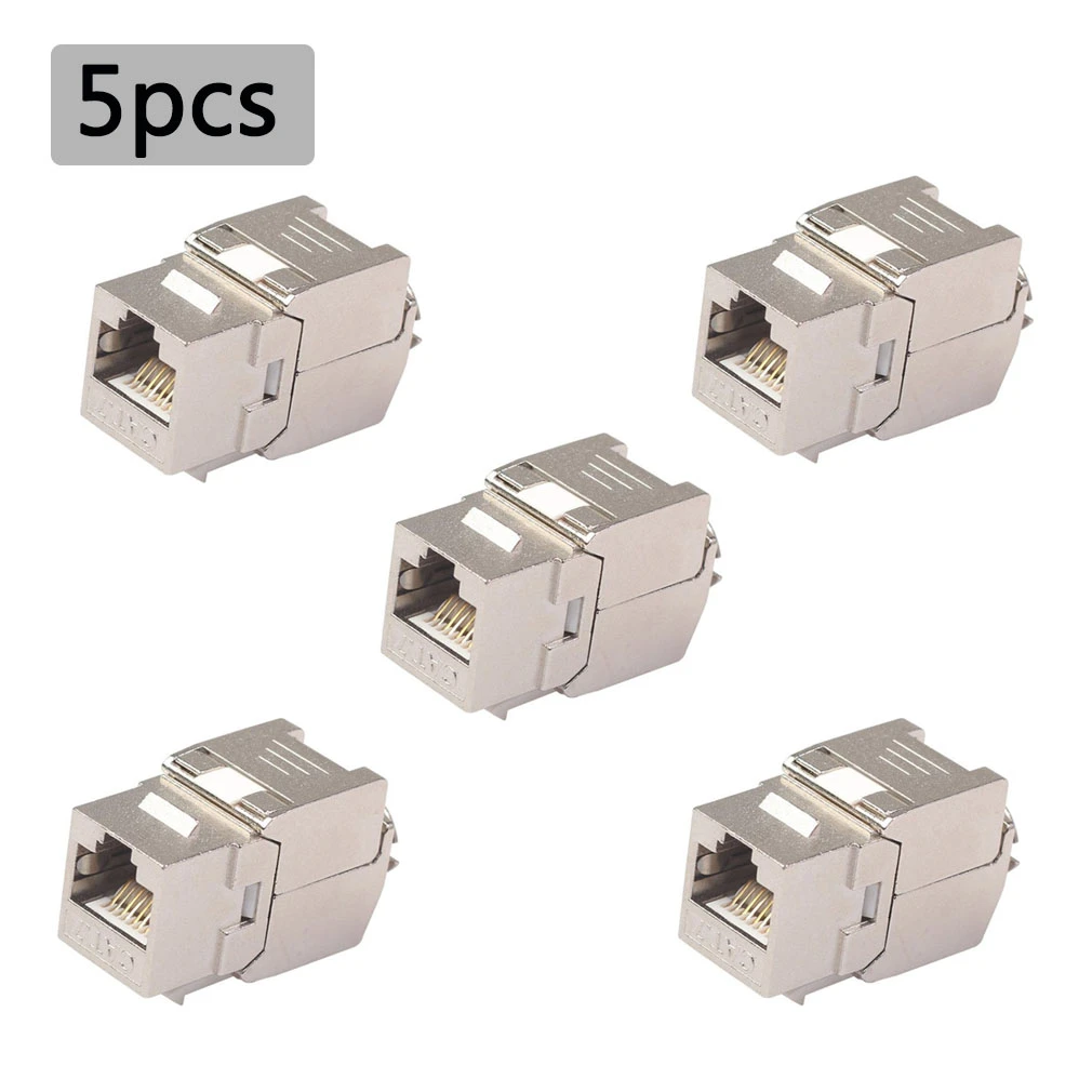 5pcs Network Rj45 Cat6 Cat7 Keystone Jack Module 360 Degree Full ...