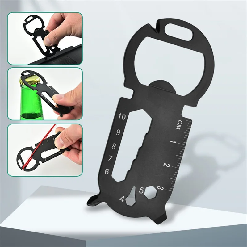 Portable Multitools EDC Stainless Steel Keychain Outdoor Survival Gear ...