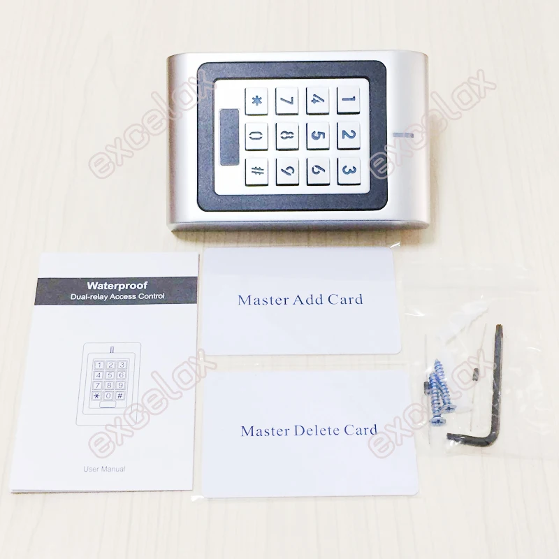 2 Doors Dual Relay AC DC 12V-28V Waterproof Access Control Keypad IP66 ...