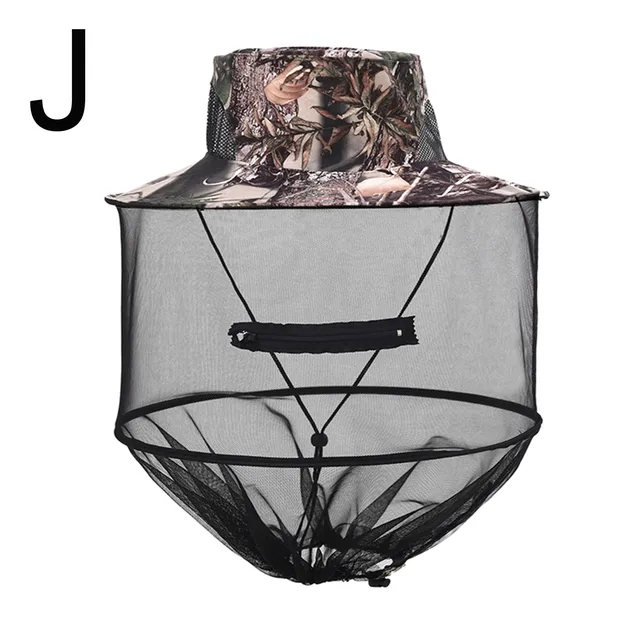 Outdoor Mosquito Head Net Hat - Fishing Cap Midge Insect Bug Face1 ...