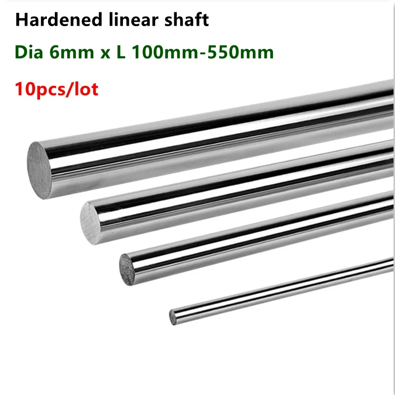 10pcs Linear Shaft Rod Dia 6mm X Length 150 200 250 300 330 350 400 450 ...