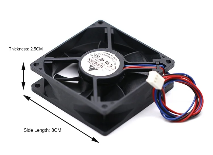 AUB0824VH Original For Delta 8025 24V 0.21a 8cm Industrial Inverter ...