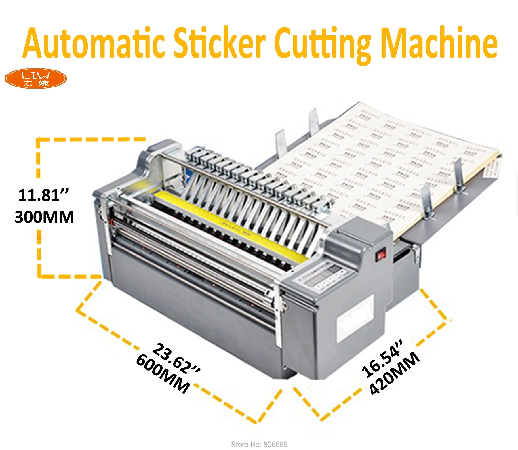 A3 A4 Automatic Sticker Label Cutting Machine Label Cutter Machinery ...