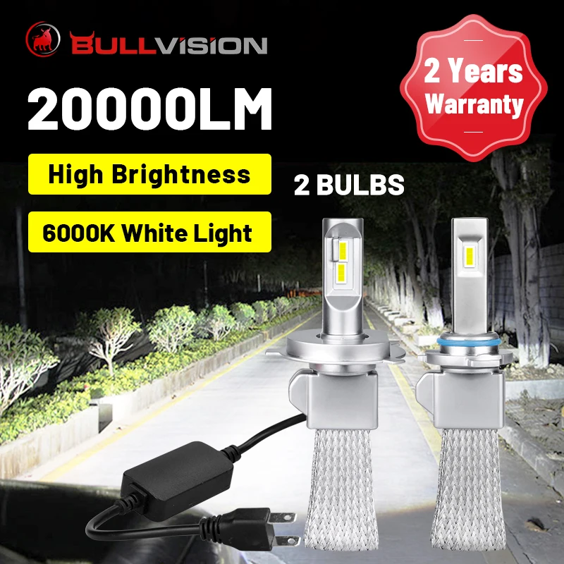 Bullvision faro LED sin ventilador, bombillas de hielo para lente de proyector, Chips CSP ...