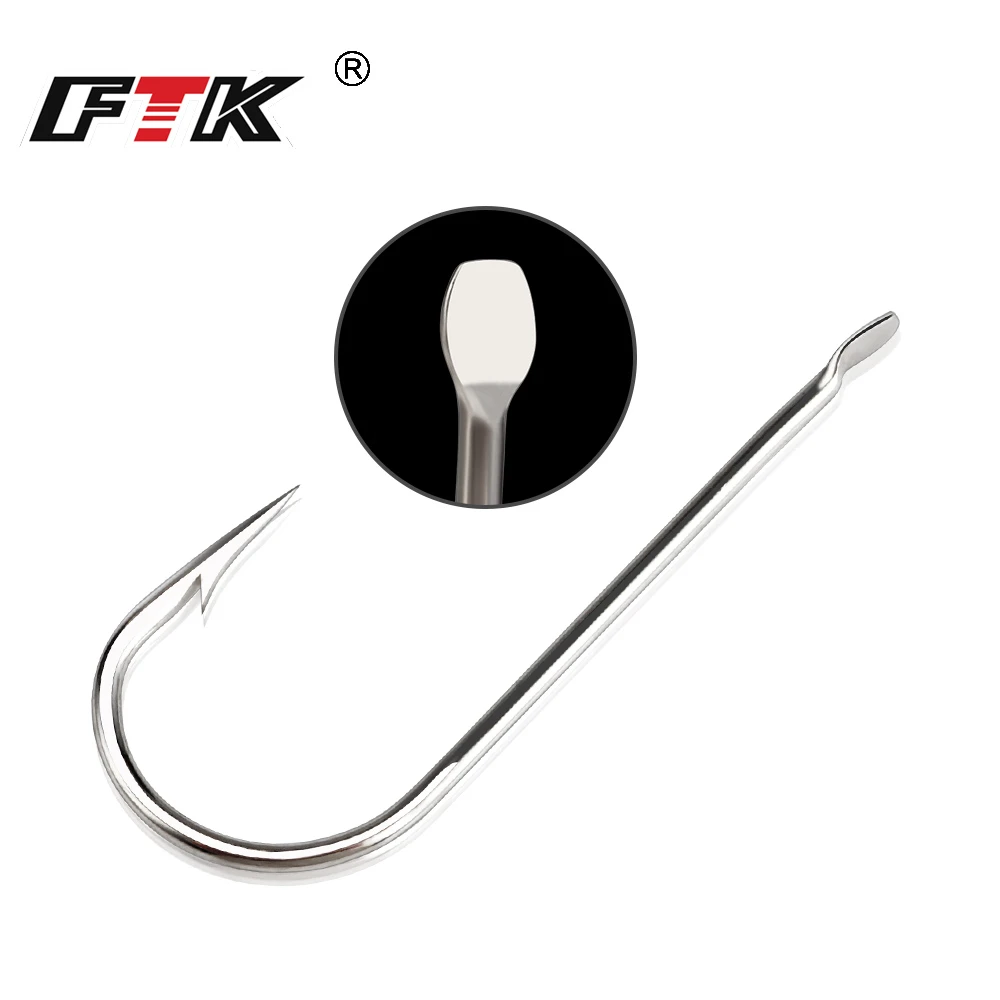 Ftk Barbed Fish Hook Fishhook 100pcs/lot Size1#-size10# High Carbon ...