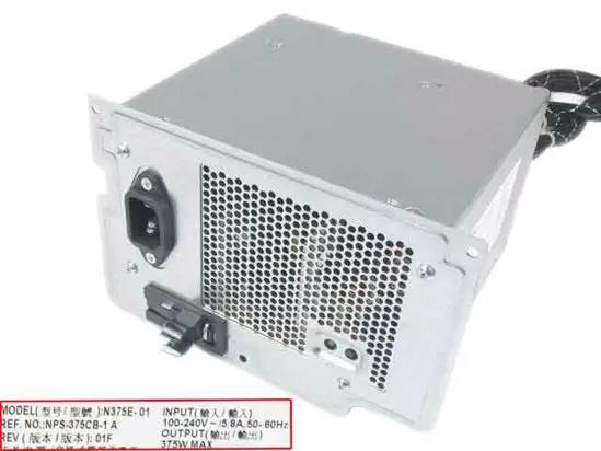 PowerEdge T310 N375E 01 NPS 375CB 1 A 0T122K Server Power Supply 360W ...