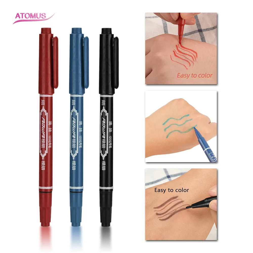 New Position Tattoo Supplies Portable Eyebrow Tattoo Marker Pen Skin ...