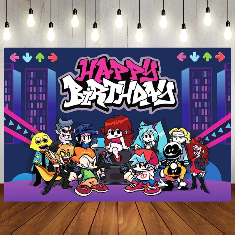 Customize-Friday-Night-Funkin-Theme-Birthday-Party-Backdrops ...