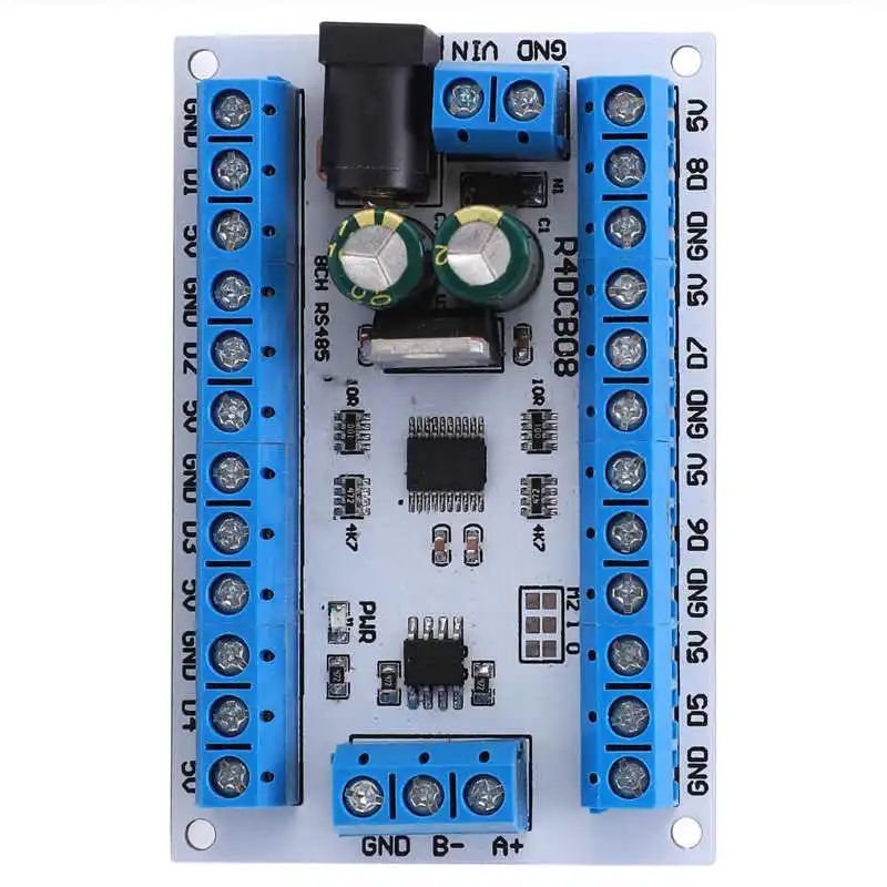 DC 6-24V Sensor Module 8 Channel R4DCB08 Board RS485 For Paperless ...