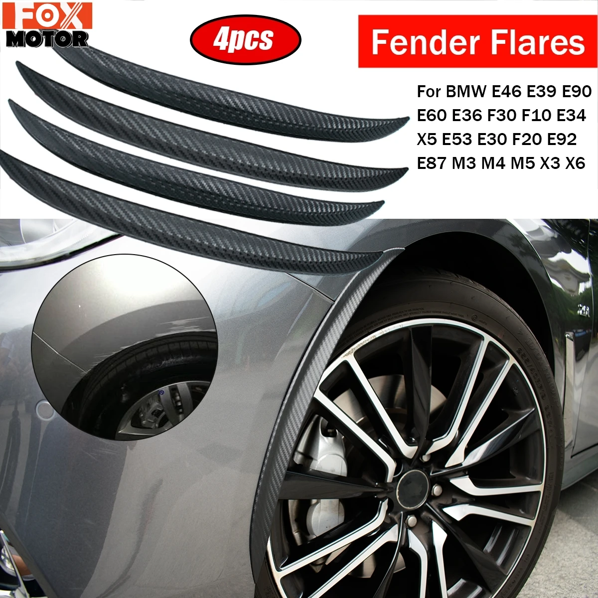 Body Moldings & Trims For BMW X1 Front Wheel Arch Flare & Trim Moulding ...