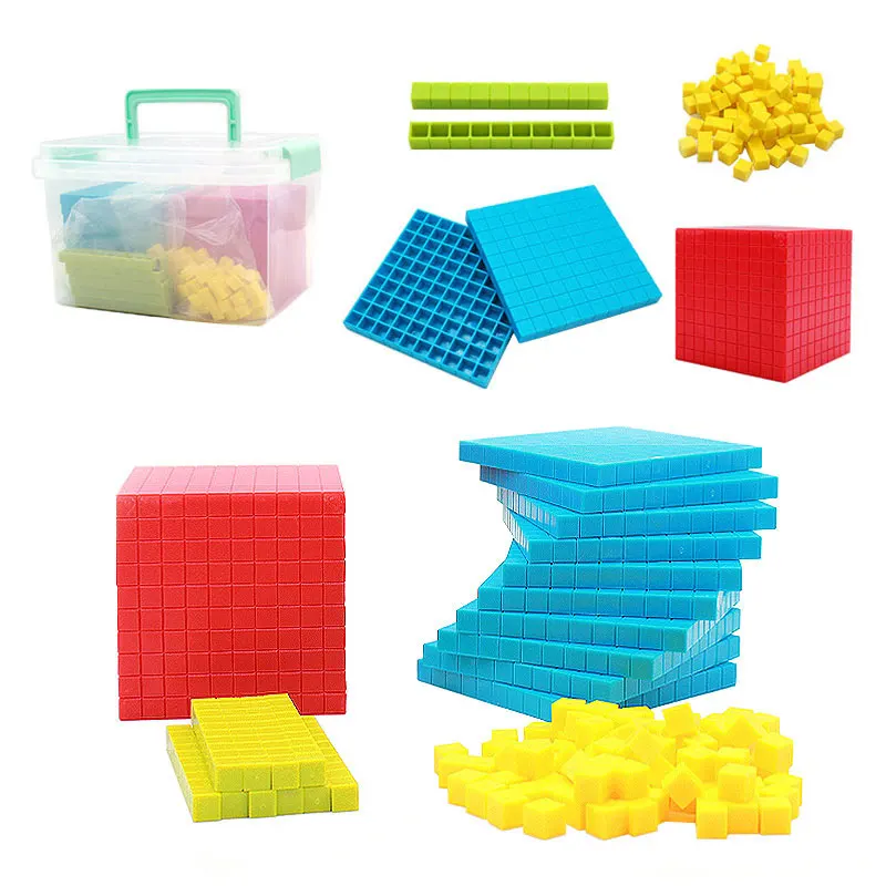 Montessori Decimal Group Mathematics Cube Educational Toy Teaching Aids ...