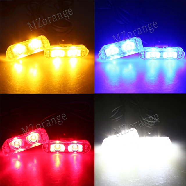 2 LED Police Lights Strobe Fso Flash Lamp Emergency Warning Strobe ...