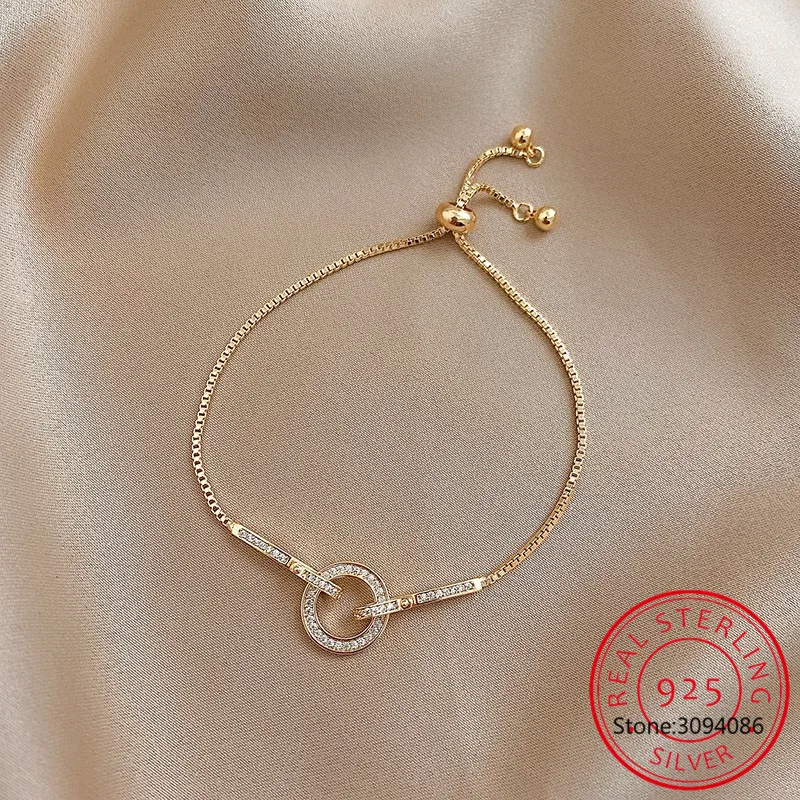 925 فضة مايكرو مطعمة تشيكوسلوفاكيا دائرة ثعبان سلسلة قابل للتعديل سوار للنساء مجوهرات حفلة ...