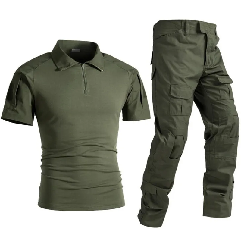 Outdoor-Tactical-Training-Sets-Military-Camouflage-Short-Sleeve-Combat ...