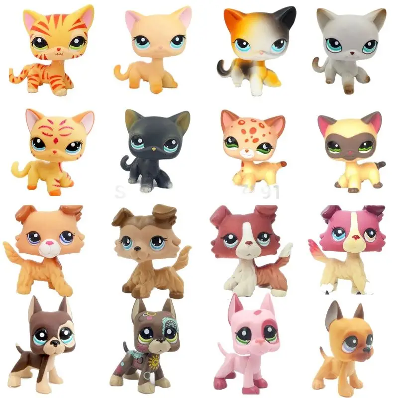LPS CAT Littlest pet shop bobble head toys standing pink 2291 grey 391 ...
