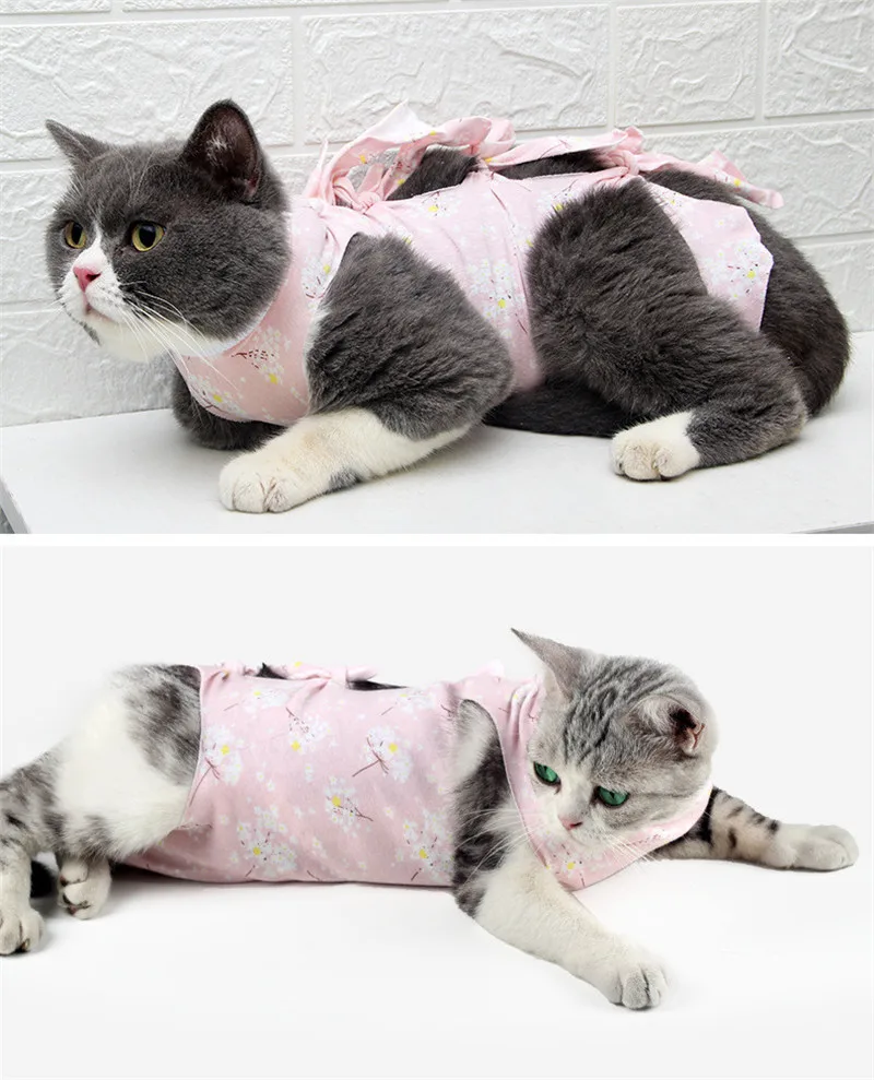 Soft Pet Cat Surgery Clothes Medical Pet Surgical Suit Cat Shirt Coat ...