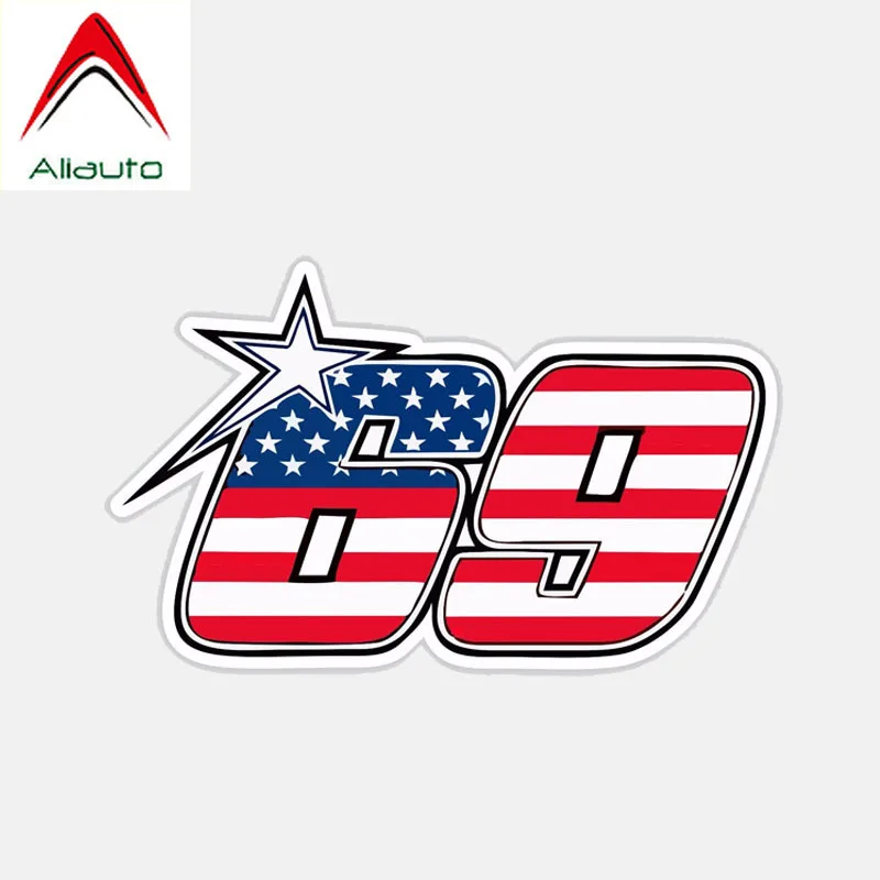 Aliauto Personaltiy American 69 Number Motorcycle Car Sticker Sunscreen ...